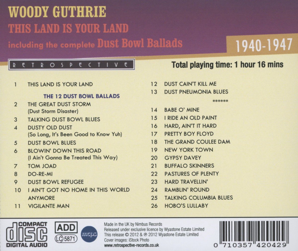 Woody Guthrie - Guthrie: This Land Is Your Land (CD), Woody Guthrie ...