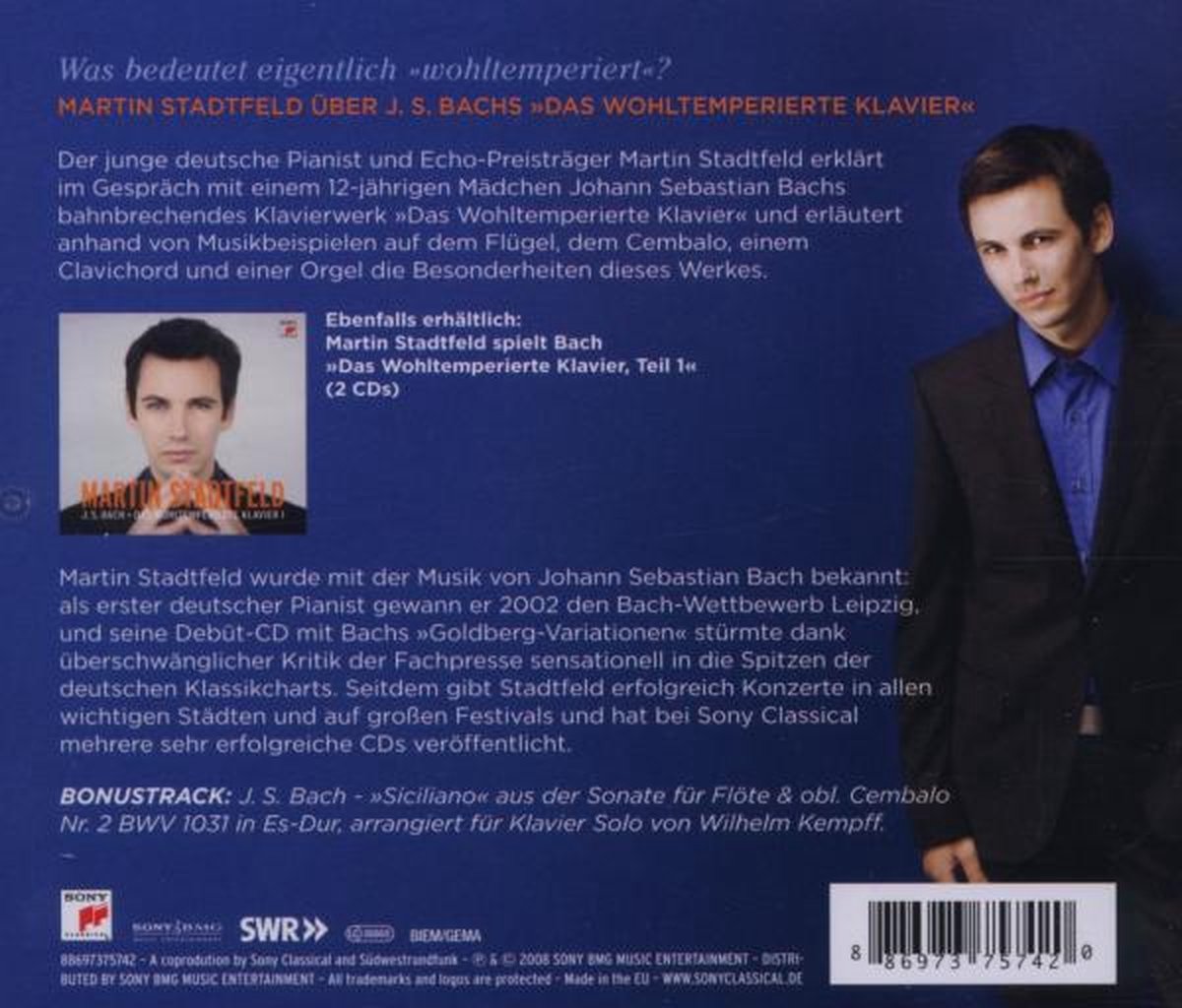 Martin Stadtfeld Uber Bach, Martin Stadtfeld | CD (album) | Muziek | bol