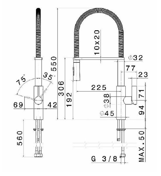 Newform keukenkraan Libera 63930 Rvs look | bol