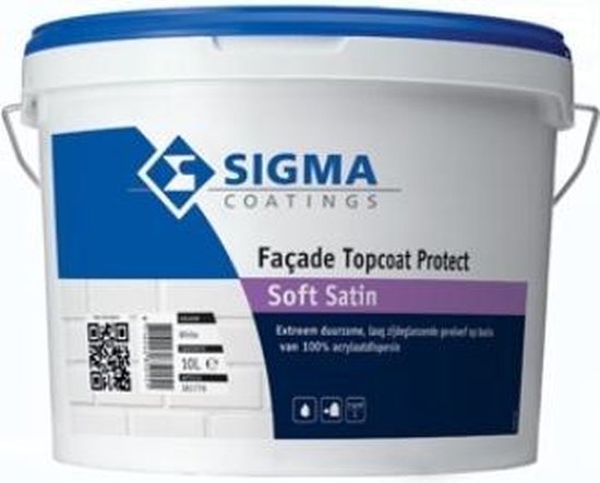 Sigma Facade Topcoat Satin RAL 9016 Verkeerswit 5 Liter | bol.com
