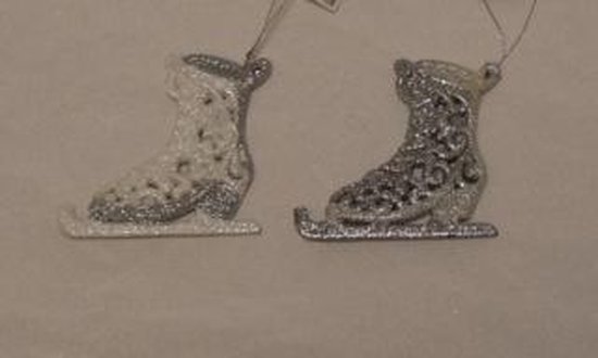 Goodwill Kerstbal-Schaats Wit-Zilver Assortiment 2 stuks | bol