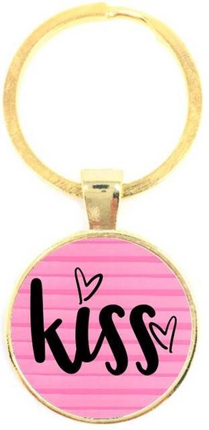 Sleutelhanger Glas - Kiss | bol.com