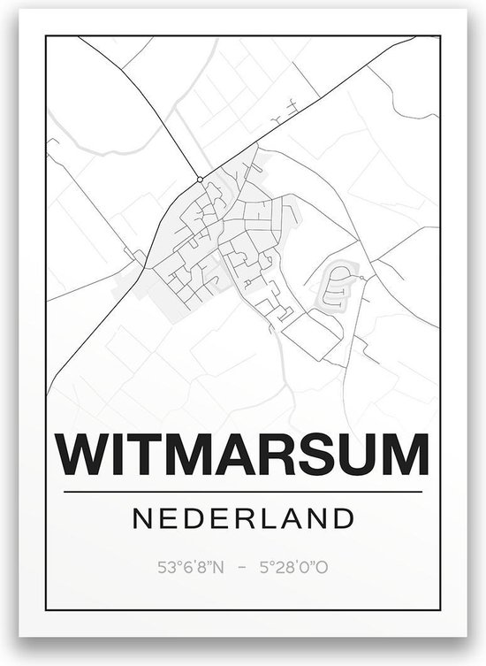 Poster/plattegrond WITMARSUM - A4 | bol