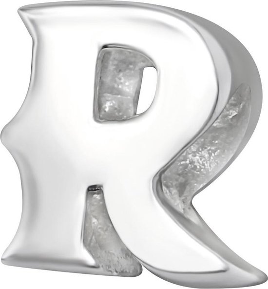 Alfabet letter R bead | Bedel | Zilverana | geschikt voor Biagi ...