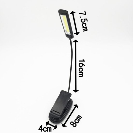 Draagbare Dual flexibele armen COB LED Clip Camping licht lezing Desk ...