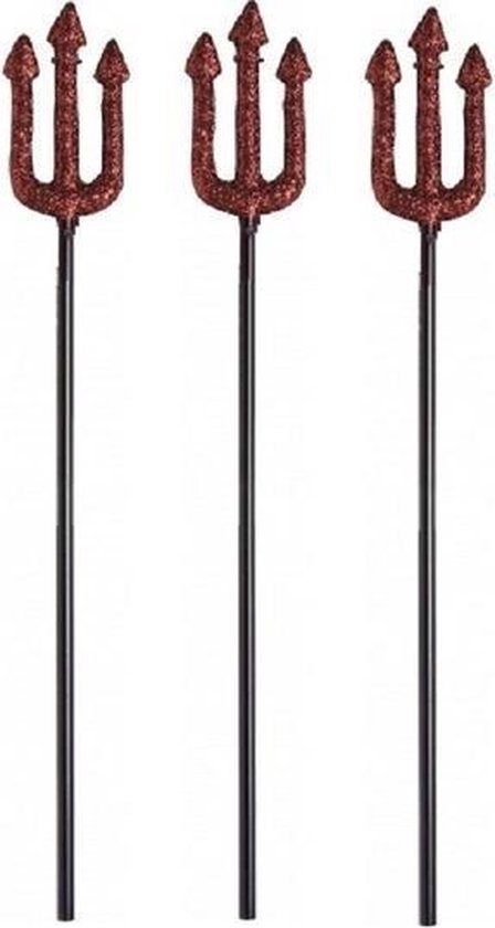 Halloween 3x Duivel drietand met glitters 58 cm | bol.com