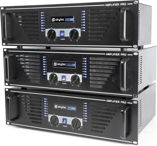 bol.com | SkyTec SKY-1000B PA Versterker 2x 1000W - Zwart