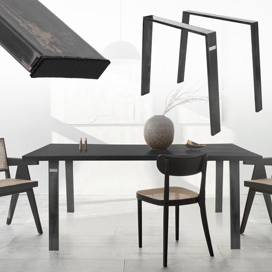 Tafelpoten set van 2 90x72 cm Industrieel staal ML-Design | bol.com