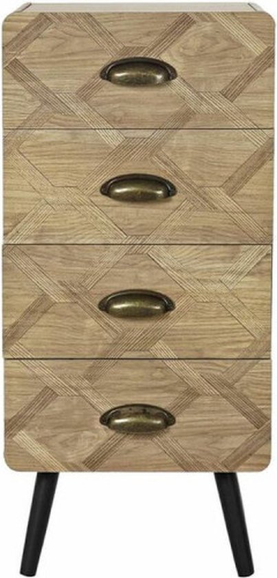 Ladenkast DKD Home Decor Natuurlijk Zwart Metaal MDF (37 x 30 x 80 cm ...