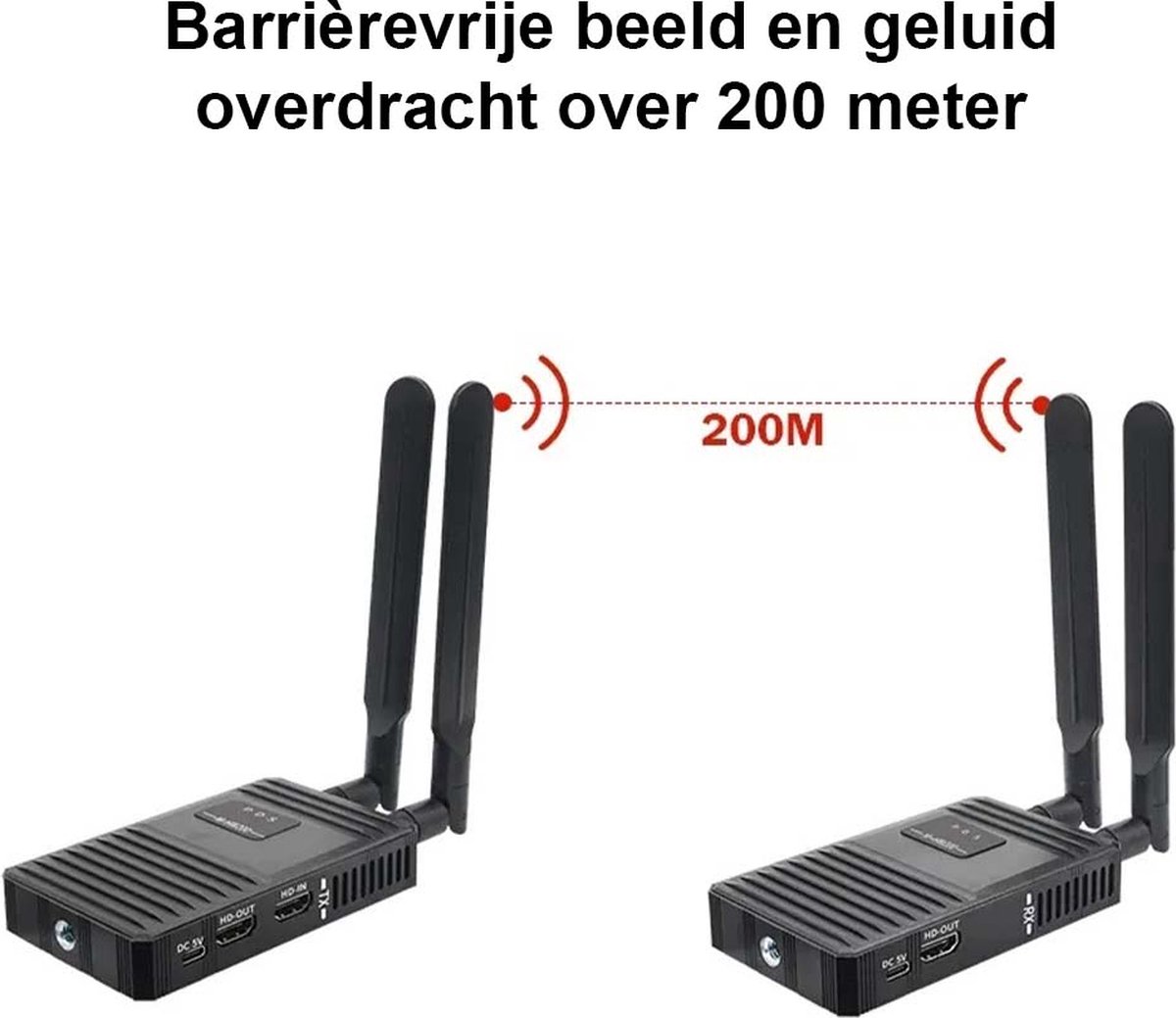 Professionele Draadloze HDMI Wifi Extender - Full HD 1080P@50/60hz ...