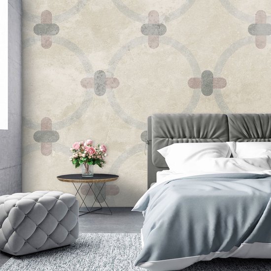 Fotobehang - Vlies Behang - Minimalistische Cirkels - 460 x 300 cm | bol