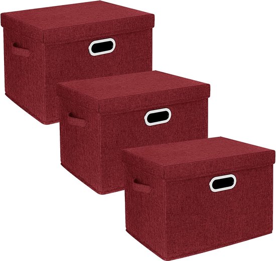 Opbergdozen met deksel, groot, opbergdozen met deksel voor kledingkast ...