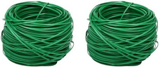Green Arrow Planten binddraad / staaldraad - 2x - groen - ommanteld ...