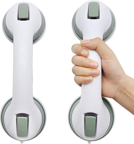Handgreep met zuignap, set van 2, zonder boren, zuignappen voor douche ...