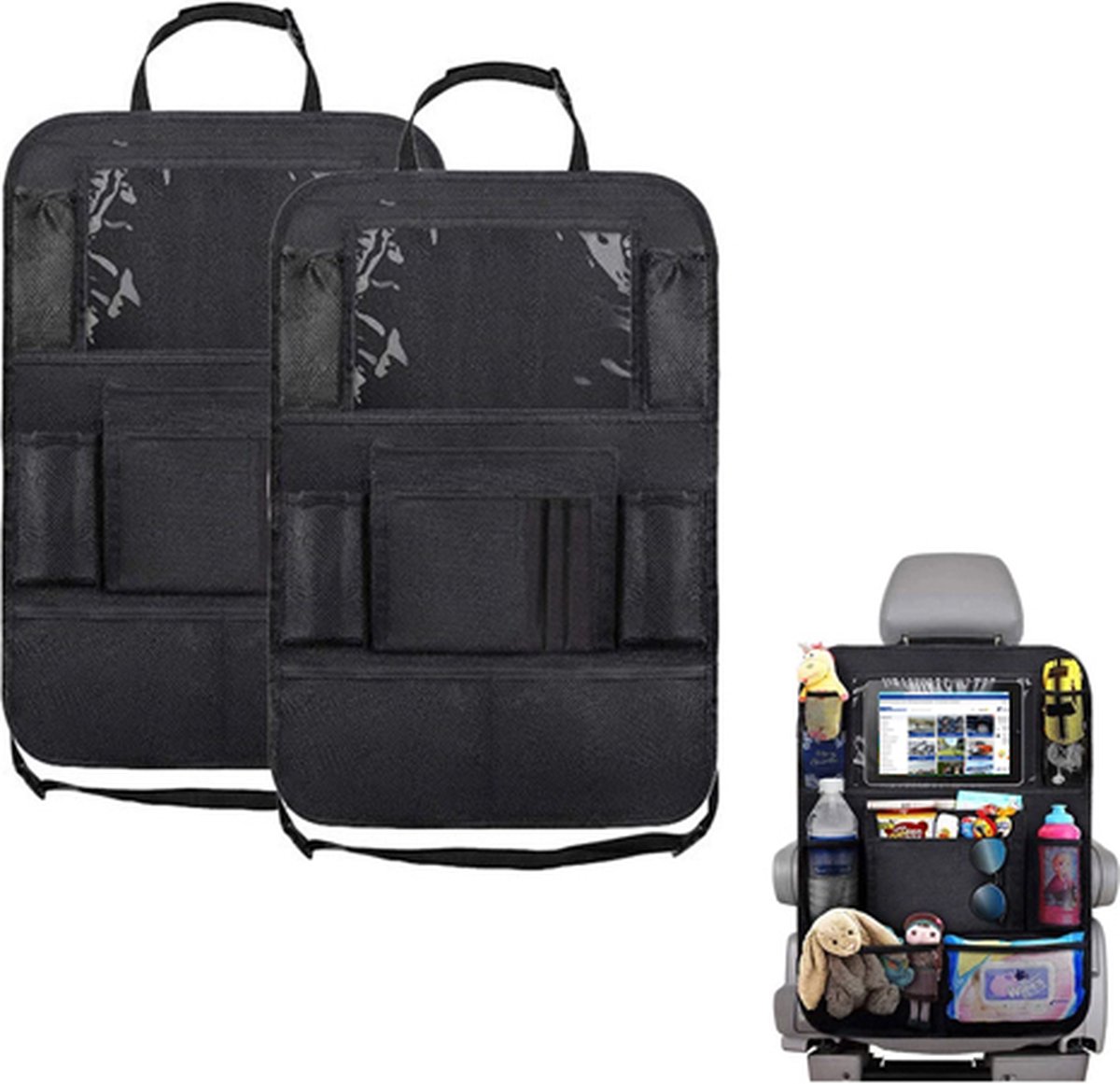 Autostoel organizer - Auto achterbank organizer - 9 opbergvakken - 2 stuks | bol.com