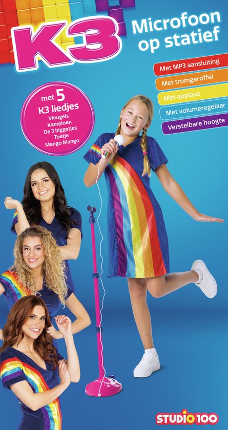 K3 speelgoedmicrofoon - Microfoon op statief - Met 5 K3 liedjes | bol