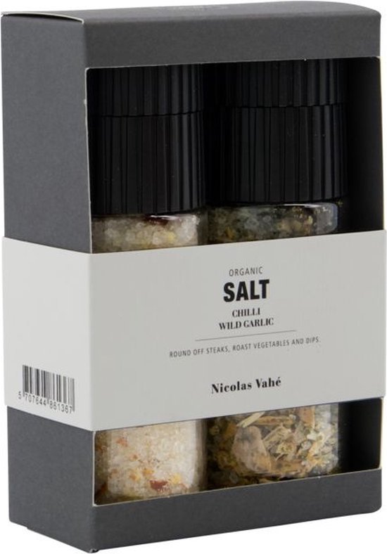 Cadeaubox Organic Chilli salt & Wild garlic salt | bol