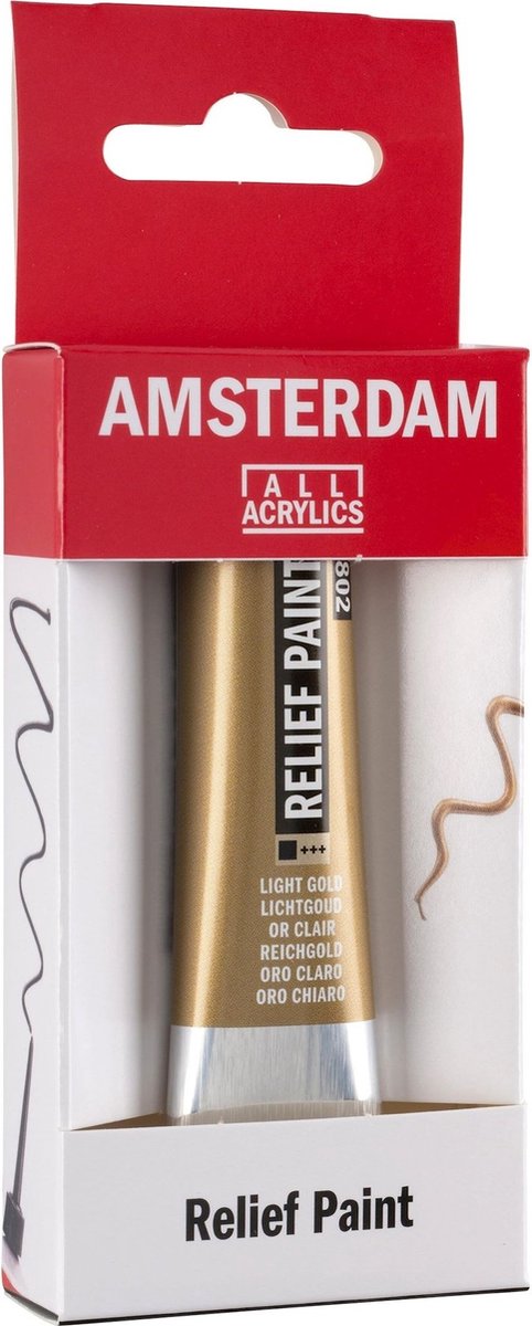 Relief Paint - 802 Lichtgoud - Amsterdam - 20 ml | bol