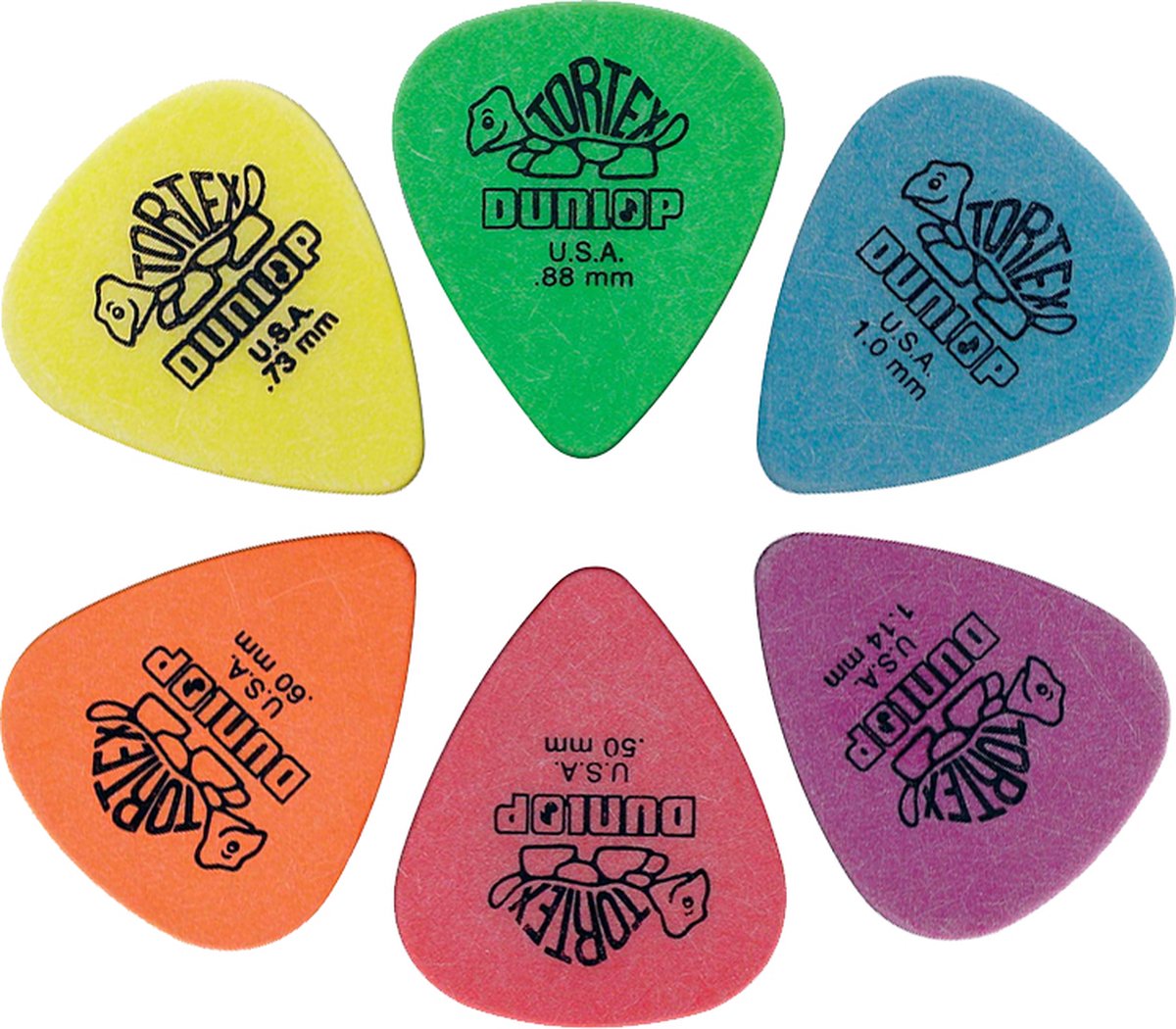 Dunlop Plectrum Tortex Standard 0.50 - 1.14 mm SET 6-pack | bol.com