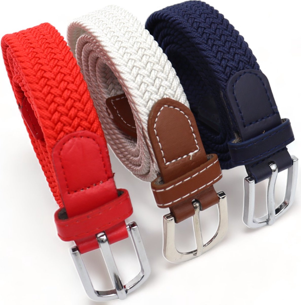 Elastische riem - riem dames - elastische riem - Stretch Riem – 3 pak ...