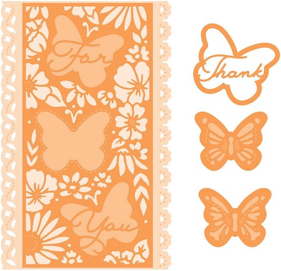 Tonic Studios Mini Slimline Die Set Beautiful Butterfly | bol.com