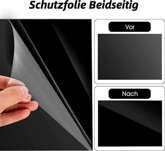 Zwarte Plastic Vellen (10 x 15 cm) - 5 stuks, 2 mm dikte | bol