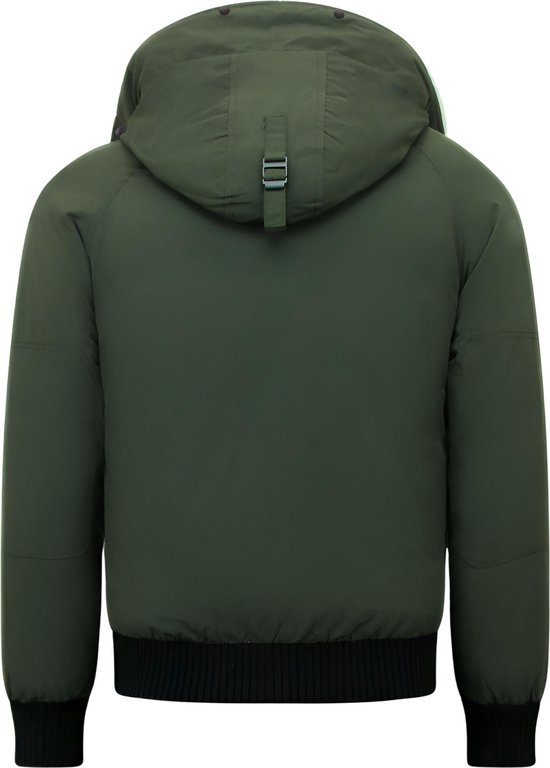 Winterjas Heren Kort met Capuchon - 8821 - Groen | bol.com