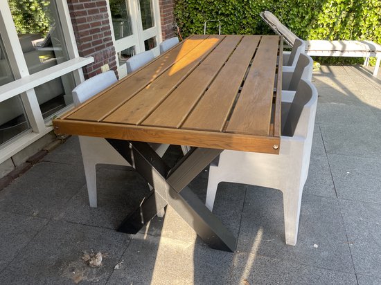 Eiken tuintafel Design Bellisimo 2 | 6-persoons 240 x 95cm | Quattro ...