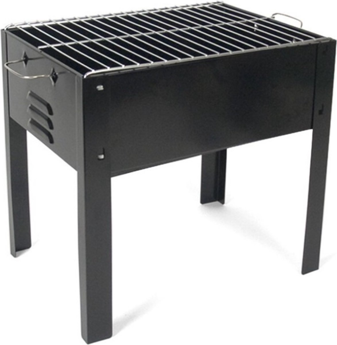 GoodVibes - Staande Houtskool BBQ met Rooster - 35x24x35cm - Inclusief ...