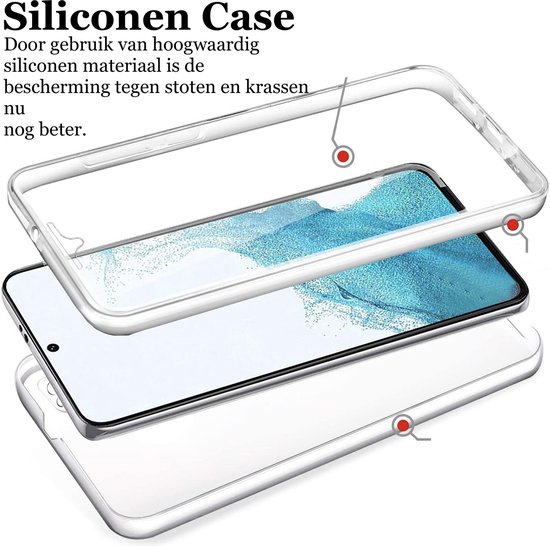 Hoesje geschikt voor Samsung Galaxy S23 - 2 in 1 Volledig Dekkende 360 Hoes... | bol
