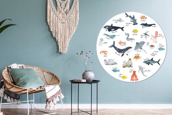 WallCircle - Muurstickers - Behangcirkel - Zeedieren - Kinderen - Dieren - Vissen -... | bol.com