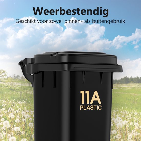 Container Sticker Huisnummer - Set van 4 stuks - GFT - Rest - Plastic ...