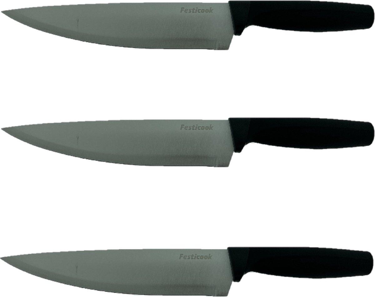 Luxe Messenset 3-delig - Snijmessen, Keukenmessen en ...