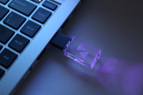 Ropa Luxe 3.0 USB-stick 128GB, ingebouwde Paarse LED lamp, Zwart hout ...