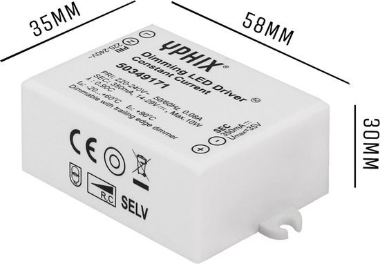 LED Driver 350mA Max. 10W 14-29V dimbaar | bol