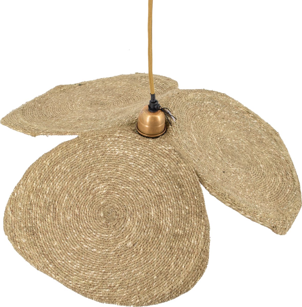 Hanglamp moonj grass naturel - bloem lamp boho - rotan hanglamp | bol.com