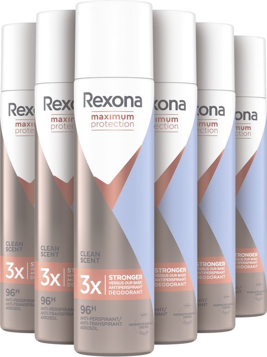 Rexona Women Maximum Protection Clean Scent Anti-transpirant Spray - 6 ...