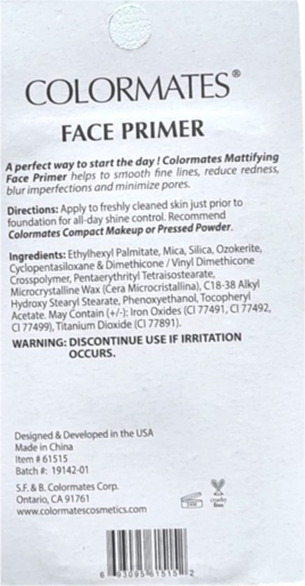 Colormates - Face Primer - Matte - 61515 - Great Start - 25 ml | bol