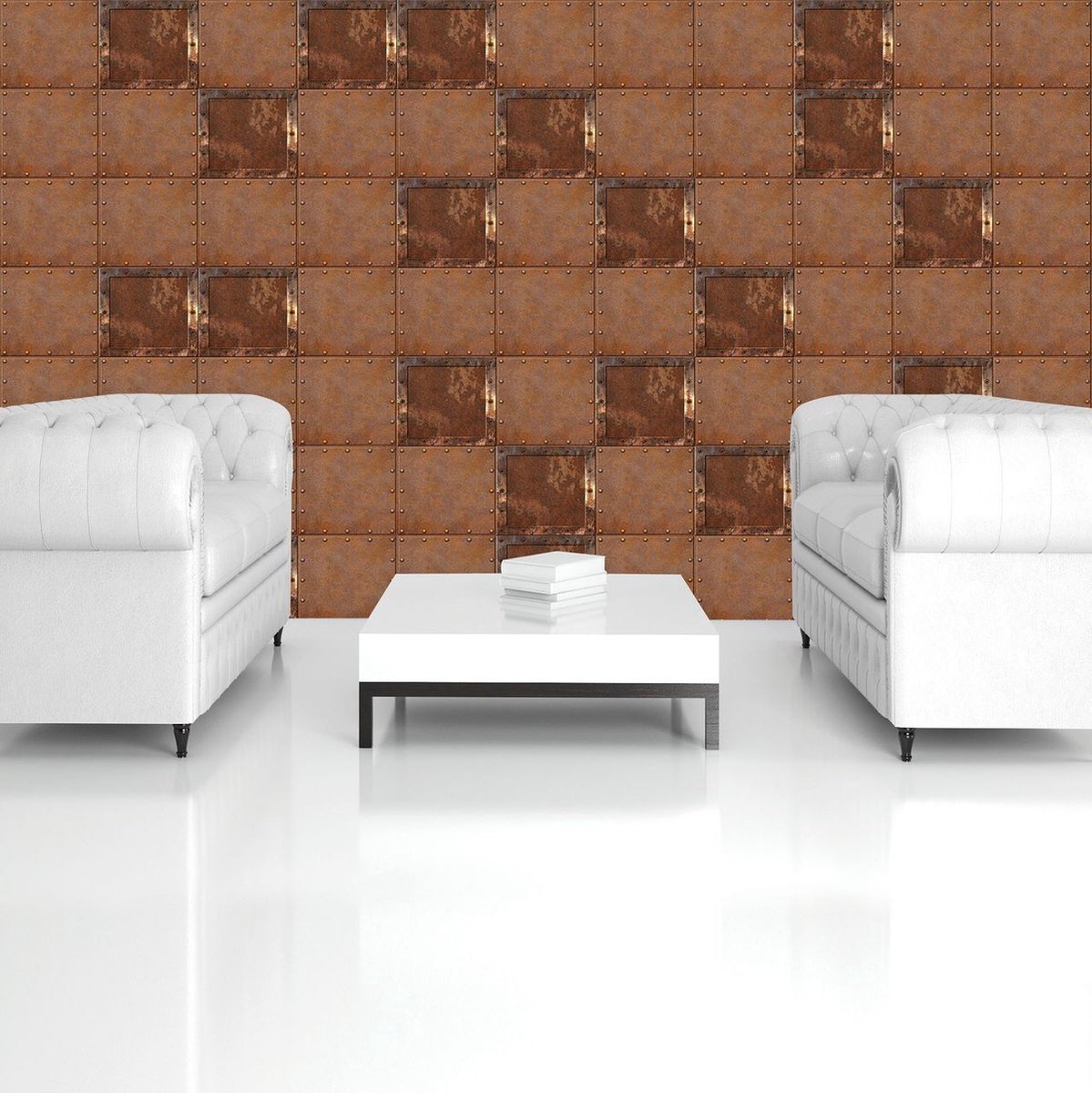 Fotobehang - Vlies Behang - Roestige Muur - Roest - Industrieel - 312 x ...