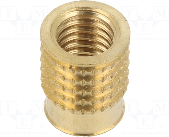 2x Draadbus - M6 - 12.5mm - Messing | bol