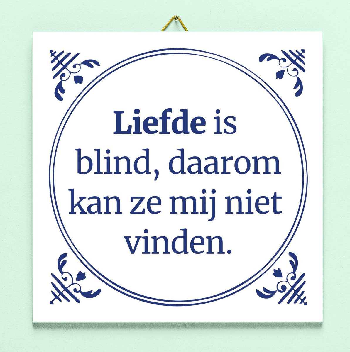 Ditverzinjeniet.nl Tegeltje Liefde Is Blind | bol.com