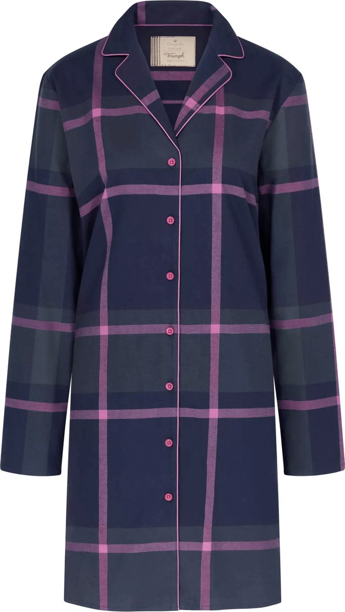 Triumph Boyfriend NDW X Checks Dames Nachthemd - Blauw Paars - Maat 38 ...