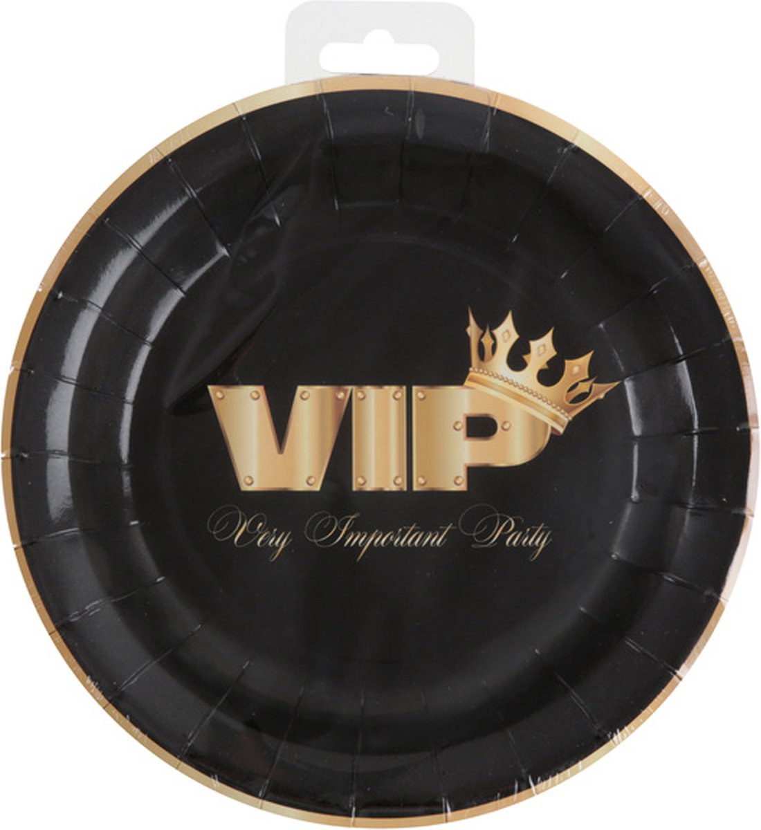 Santex VIP thema feest wegwerpbordjes - 10x stuks - 23 cm - goud/zwart ...