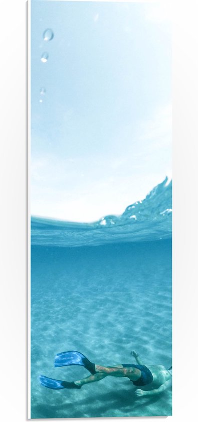 PVC Schuimplaat - Water - Zee - Persoon - Duiken - Snorkelen - Blauw ...