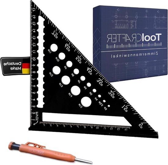 Multifunctionele Timmermanshoek met Pen en Aanslaghoek - Gradencirkel ...
