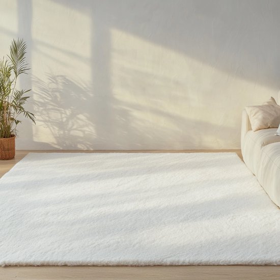 OZ Home Fluffy Tapijt – 190x290cm - Wit - Anti-Slip & Extra Zacht ...