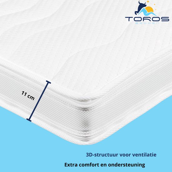 Topdek Matras Topper Bamboo Tencel HR45 - 3D -Topper - 11cm dik ...