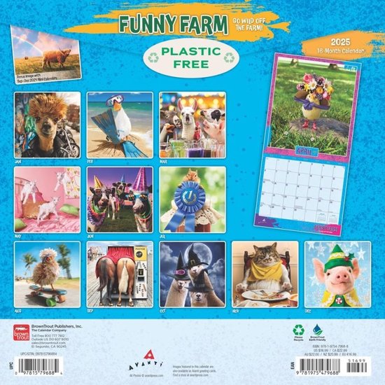Avanti Funny Farm Kalender 2025 | bol