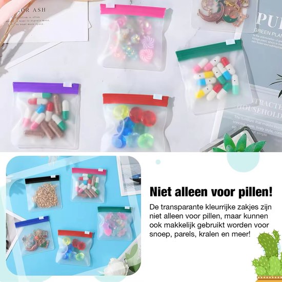 Consumerce® Hersluitbare Zakjes met Zipsluiting – Kleuren ...
