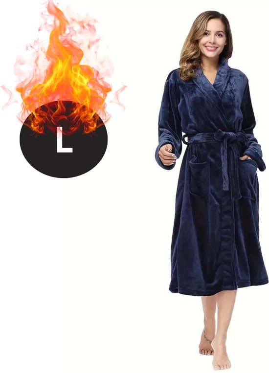 Nivard Badjas Dames - Fleece - Katoen - Badstof - Sauna - Hamam - Wafel ...